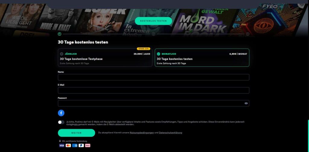 Podimo Kosten - alle Pakete und Preise