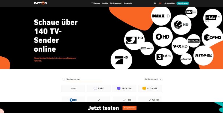 Zattoo Sender! Die komplette Senderliste